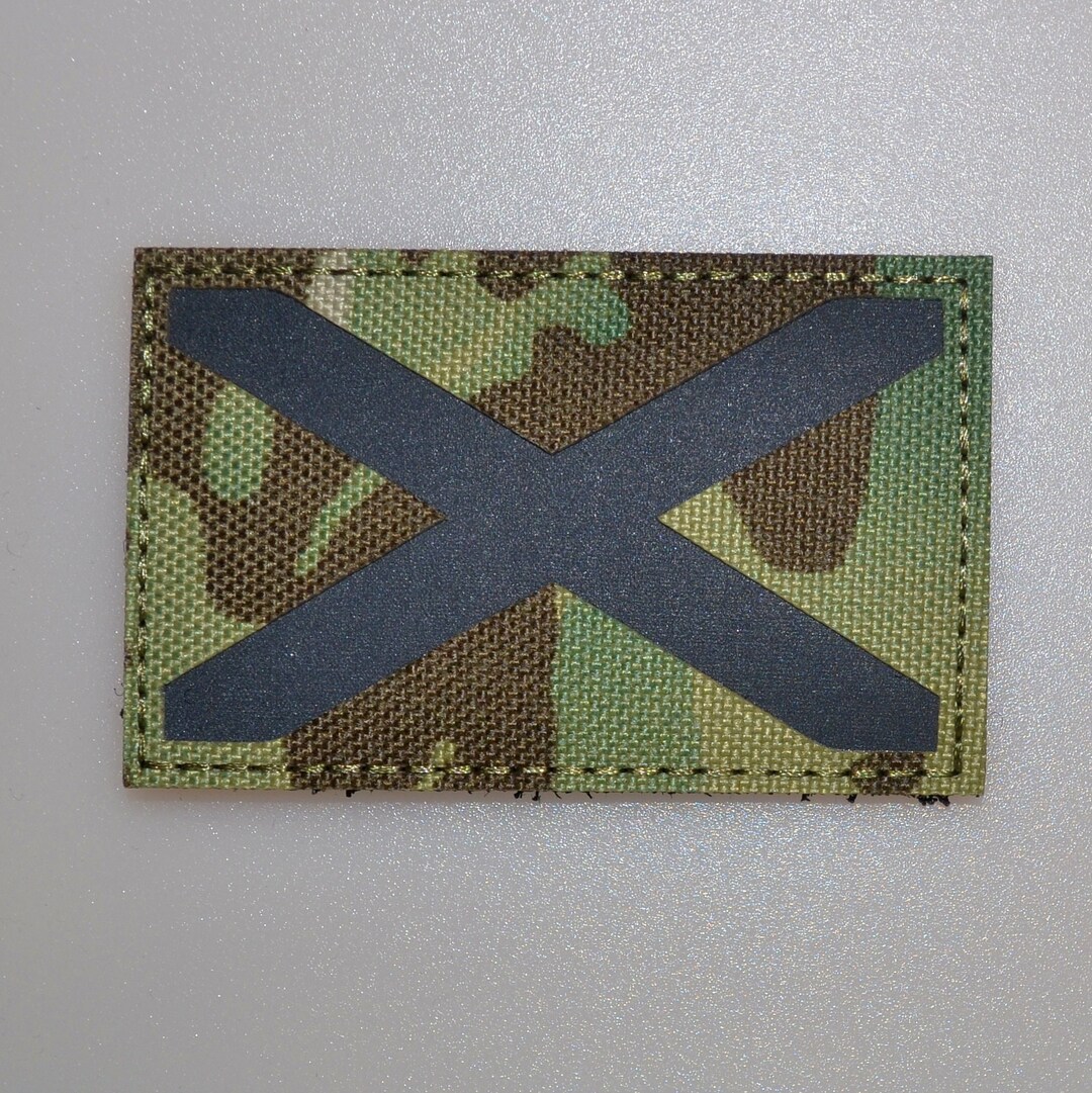 Laser Cut Cordura Scotland Flag Alba Scots St Andrew's Cross Saltire Camo Tactical Patch Morale ...
