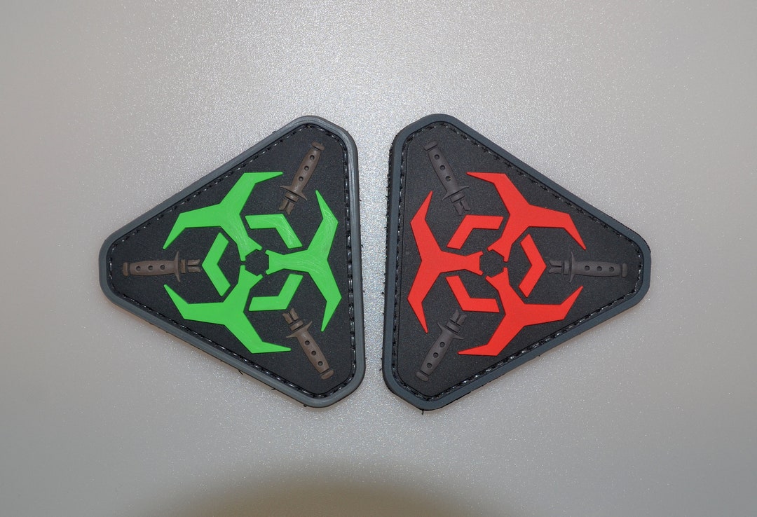 Triangle Biological Hazard Symbol BIOHAZARD Pvc Patch Morale Funny Army Force Uniform Bag Ifak ...