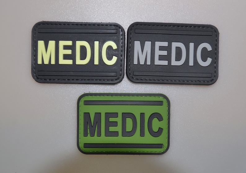 MEDIC PVC Patch Swat Tactical Patrol Morale Police Rubber Uniform Medic Firefighter Border Badge ...