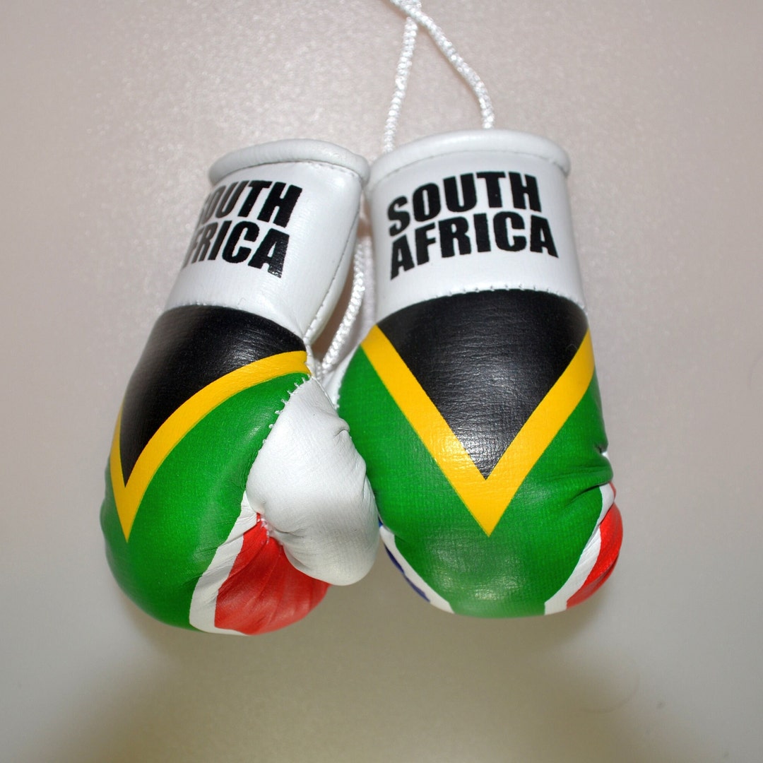 Republic of South Africa Mini Boxing Gloves for Car Rearview Mirror ...