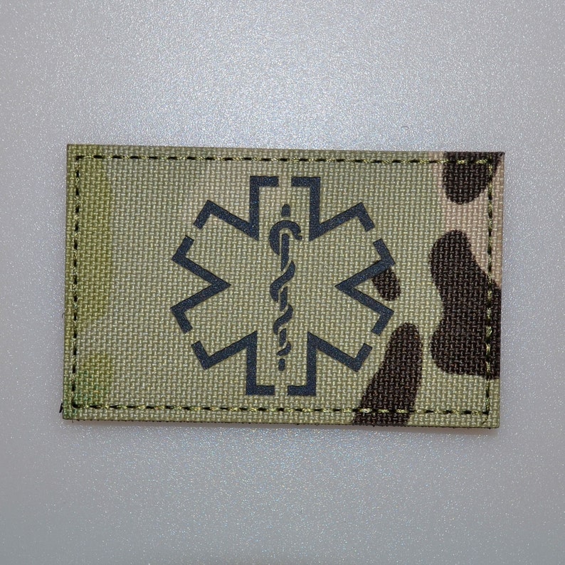 Laser Cut Cordura Caduceus Star of Life PARAMEDIC Medic Firefighter Camo Tactical Patch Morale ...