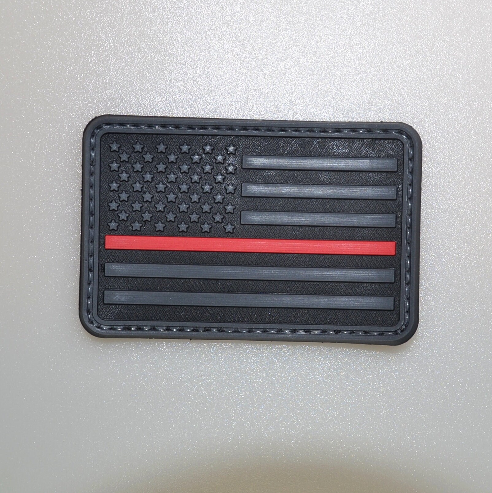 RED LINE Usa United States American Flag PVC Patch Lives - Etsy