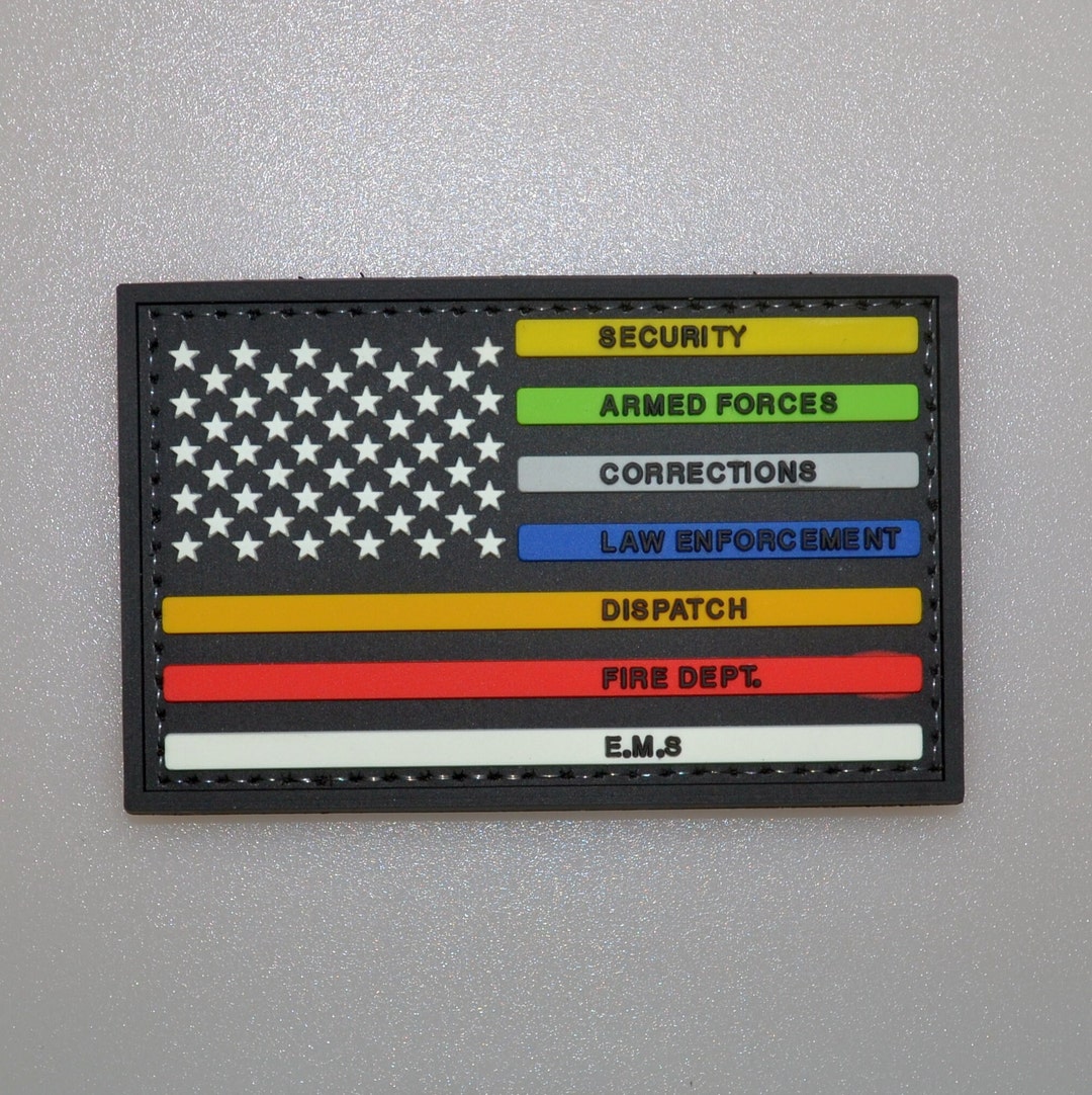 USA United States American Flag Pvc Patch Swat Morale Rubber Uniform ...