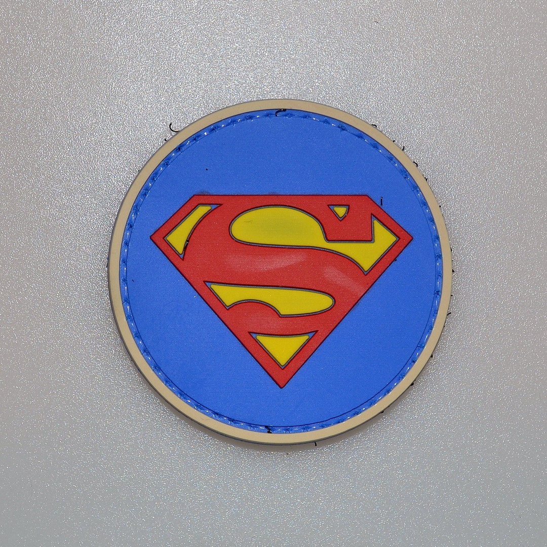 Superhero Super Man Pvc Patch Morale Funny Army Force Uniform Bag Ifak ...