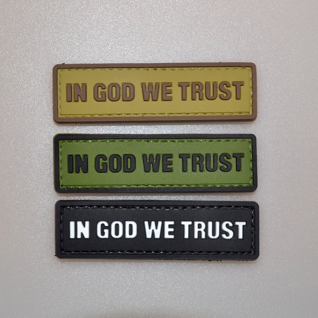 In GOD WE TRUST Pvc Patch Morale Funny Army Force Uniform Bag Ifak ...