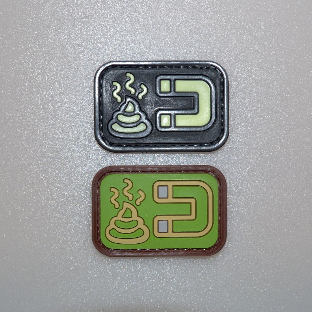 SHIT MAGNET Black Green Pvc Patch Morale Funny Army Force Uniform Bag Ifak Airsoft Ar15 Plate ...