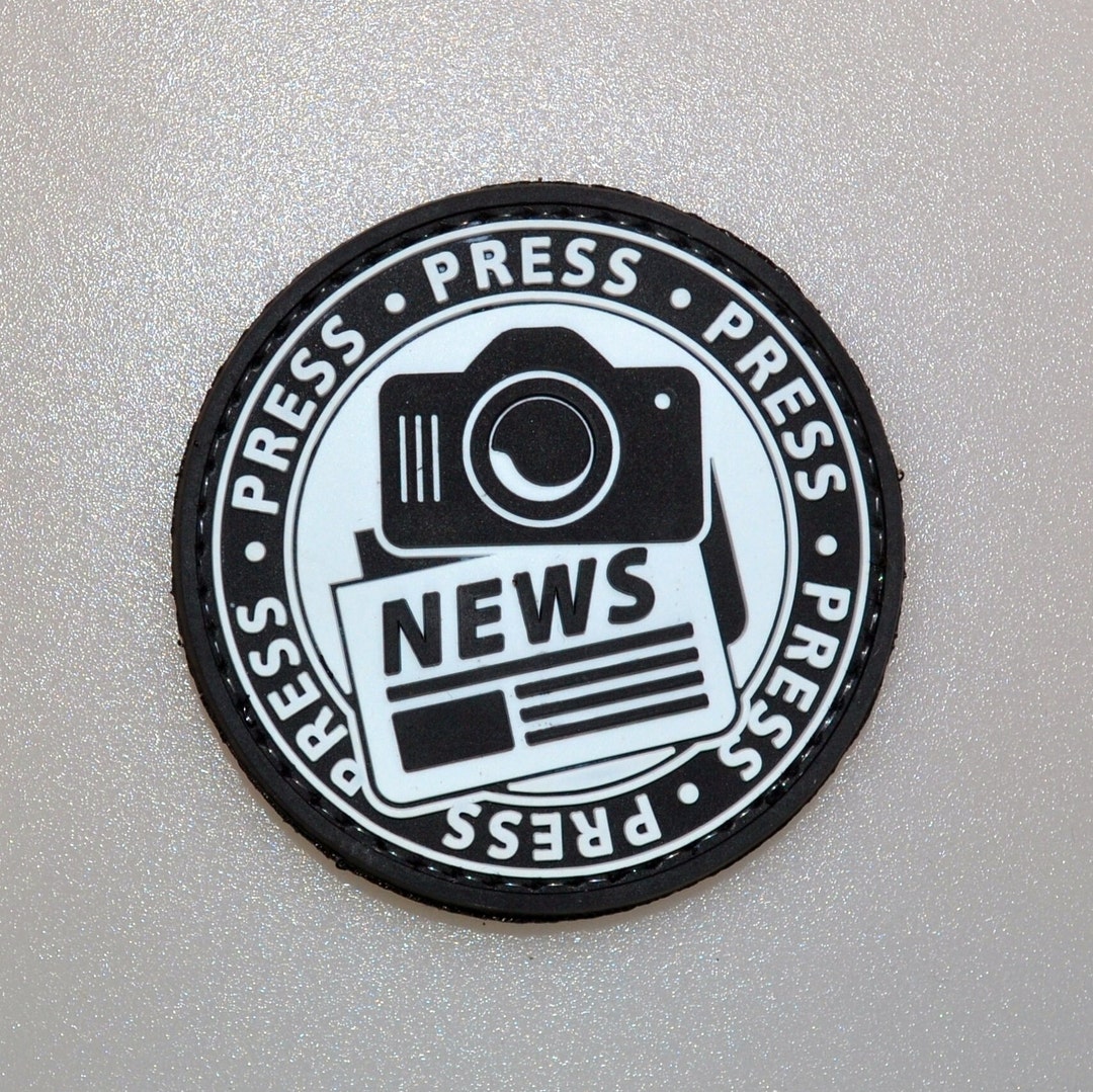 PRESS News Journalist Pvc Patch Morale Funny Army Force Uniform Bag ...