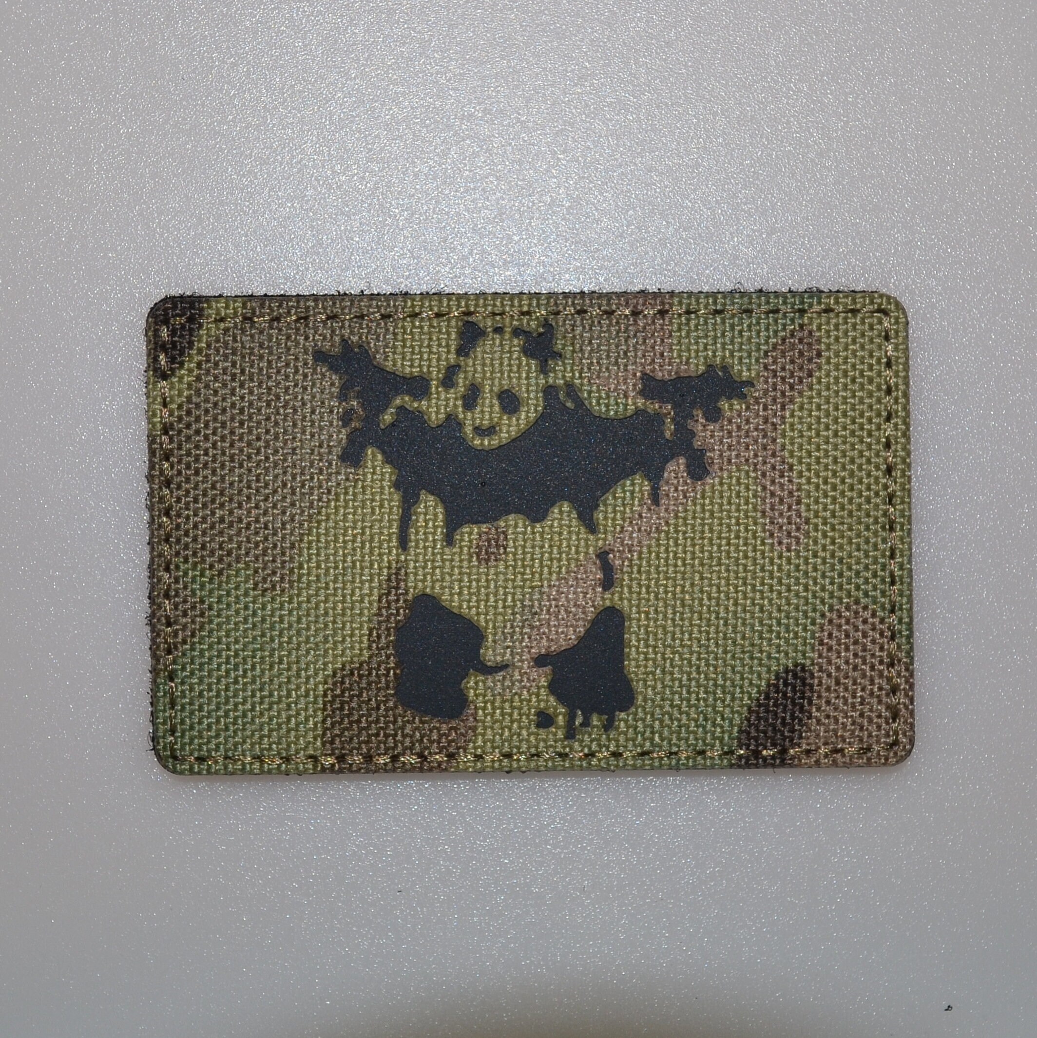 Laser Cut Cordura Panda Shooting Uzi Camo Tactical Patch Morale Badge ...
