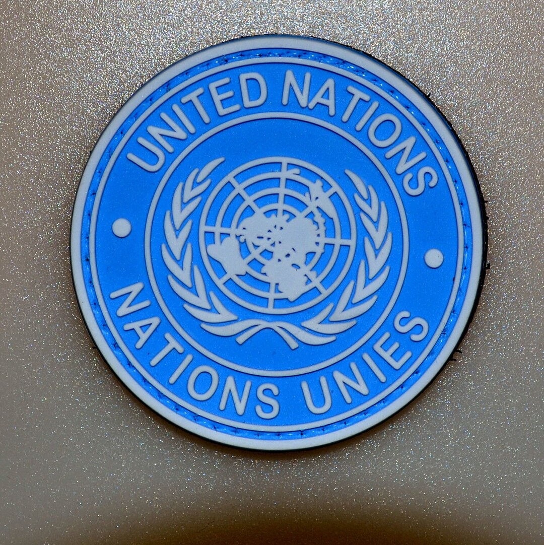 Blue UNITED NATION Nations Unies Pvc Patch Morale Funny Army Force ...