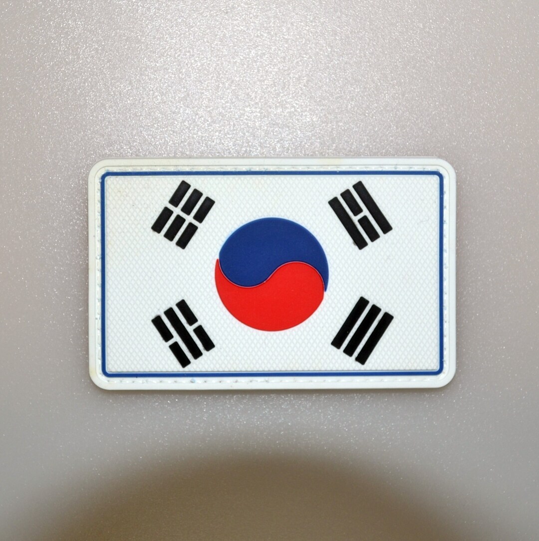 Taegeukgi National Flag Republic of Korea PVC Patch Color Morale Police ...