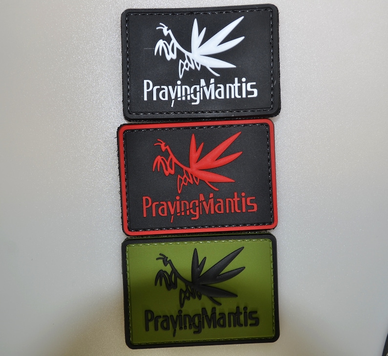 PRAYING MANTIS PMC Pvc Patch Morale Metal Army Force Uniform Bag Ifak ...