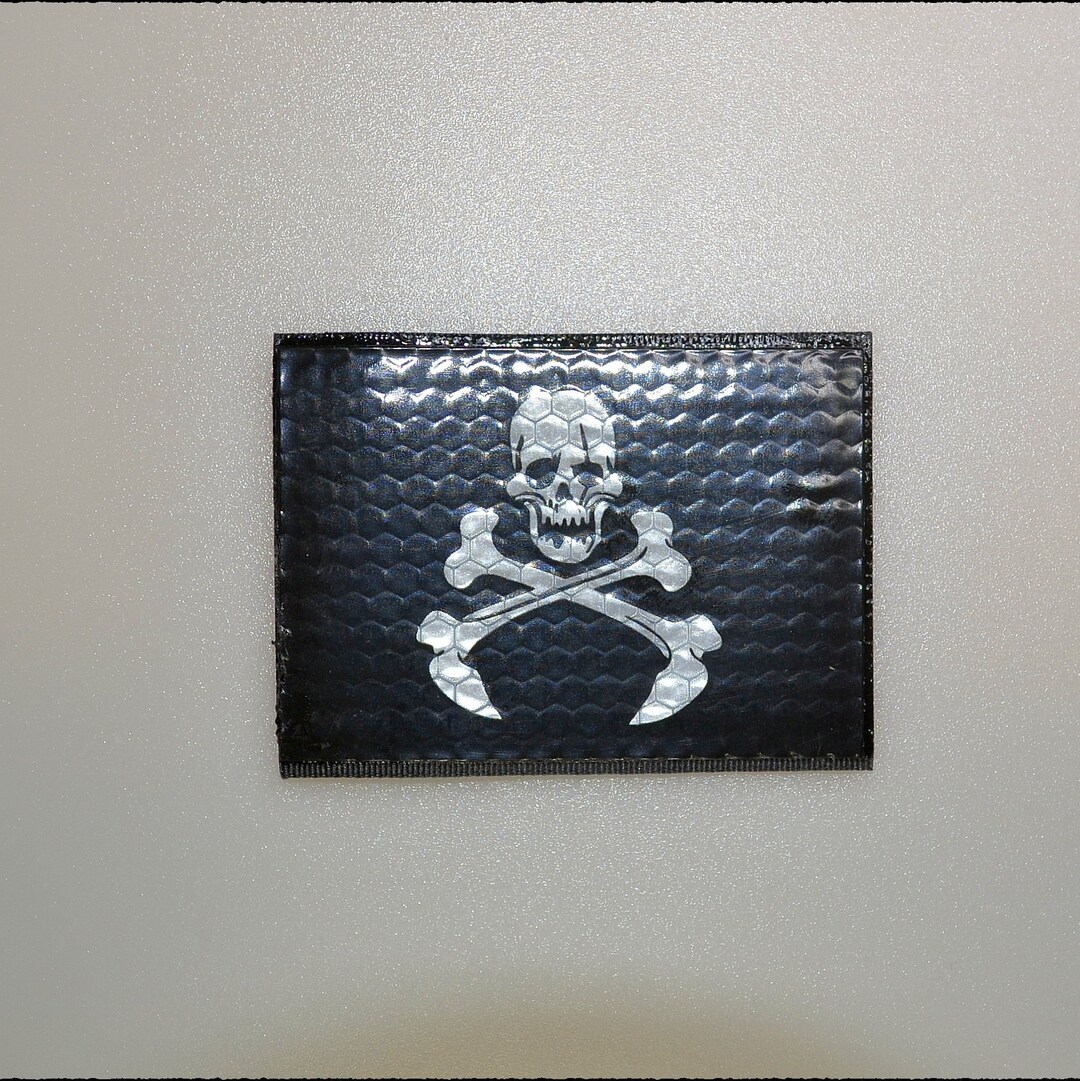 Reflective JOLLY ROGER Pirate Swords Patch Morale Army Force Uniform ...