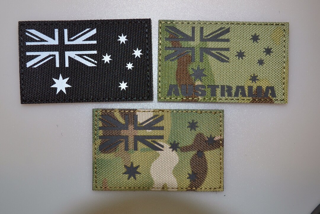 Laser Cut Cordura Australia Flag Down Under Aussie Camo Tactical Patch ...