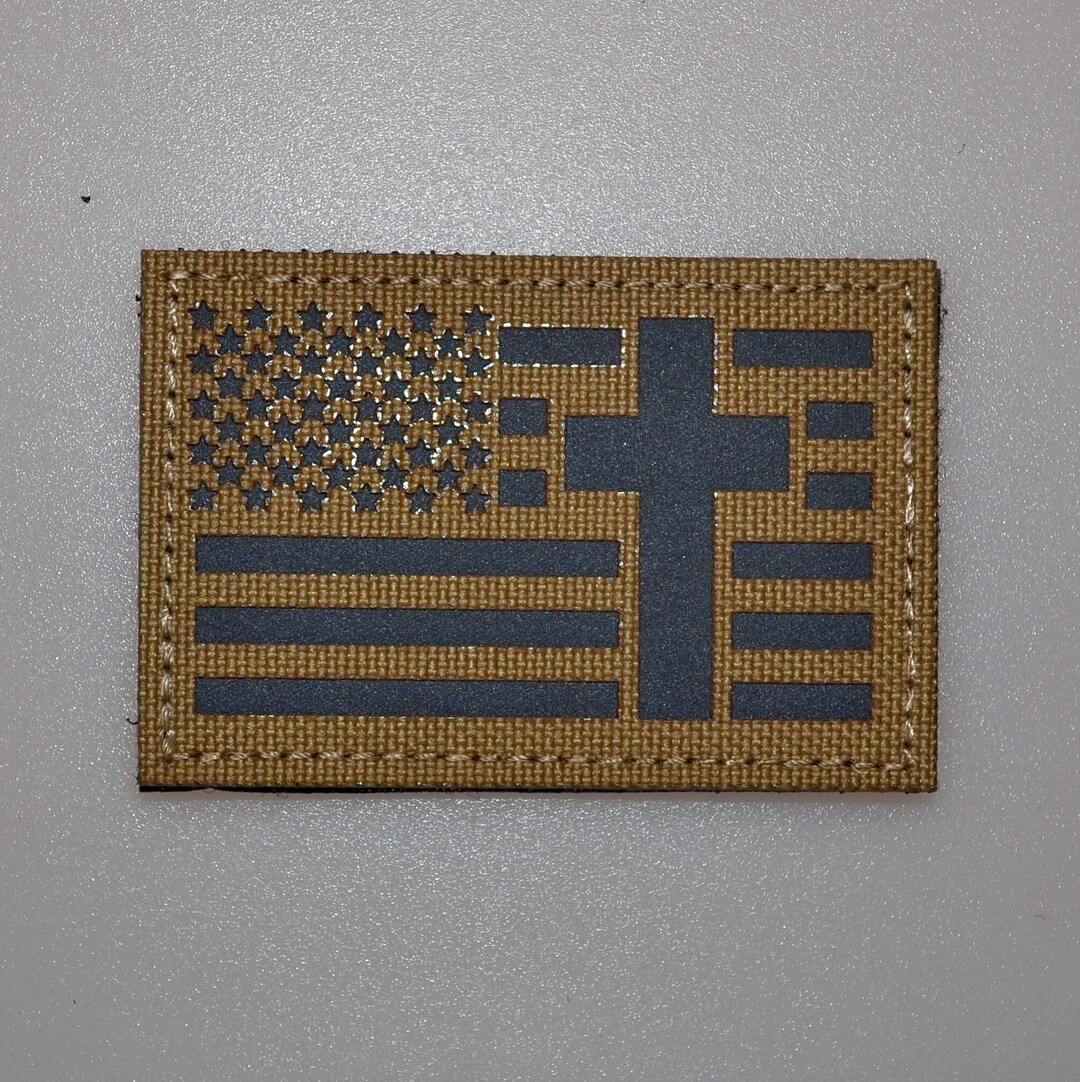 Laser Cut Cordura Christianity Jesus Christ Cross United States Flag ...
