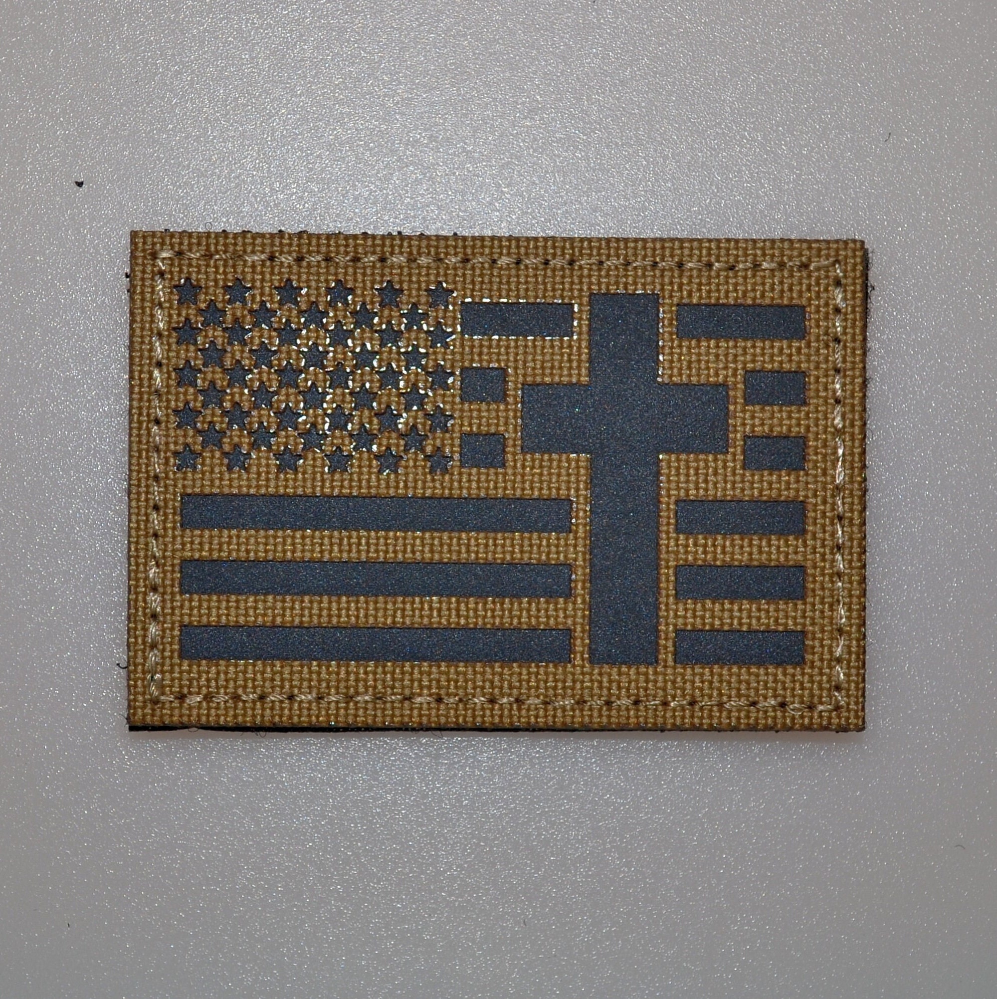 Laser Cut Cordura Christianity Jesus Christ Cross United States Flag ...