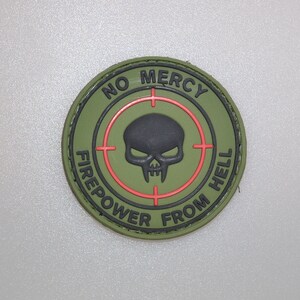 NO MERCY Pvc Patch Morale Funny Army Force Uniform Bag Ifak Airsoft ...