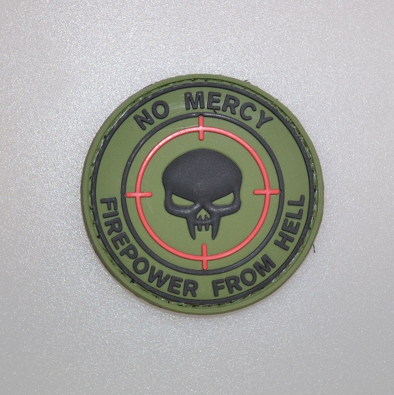 NO MERCY Pvc Patch Morale Funny Army Force Uniform Bag Ifak Airsoft Ar15 Plate Badge Meme Gun ...