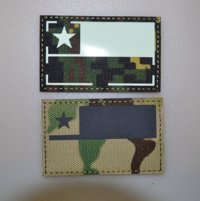 Laser Cut Cordura Chile Flag State Glow in the Dark Lone Star Camo ...