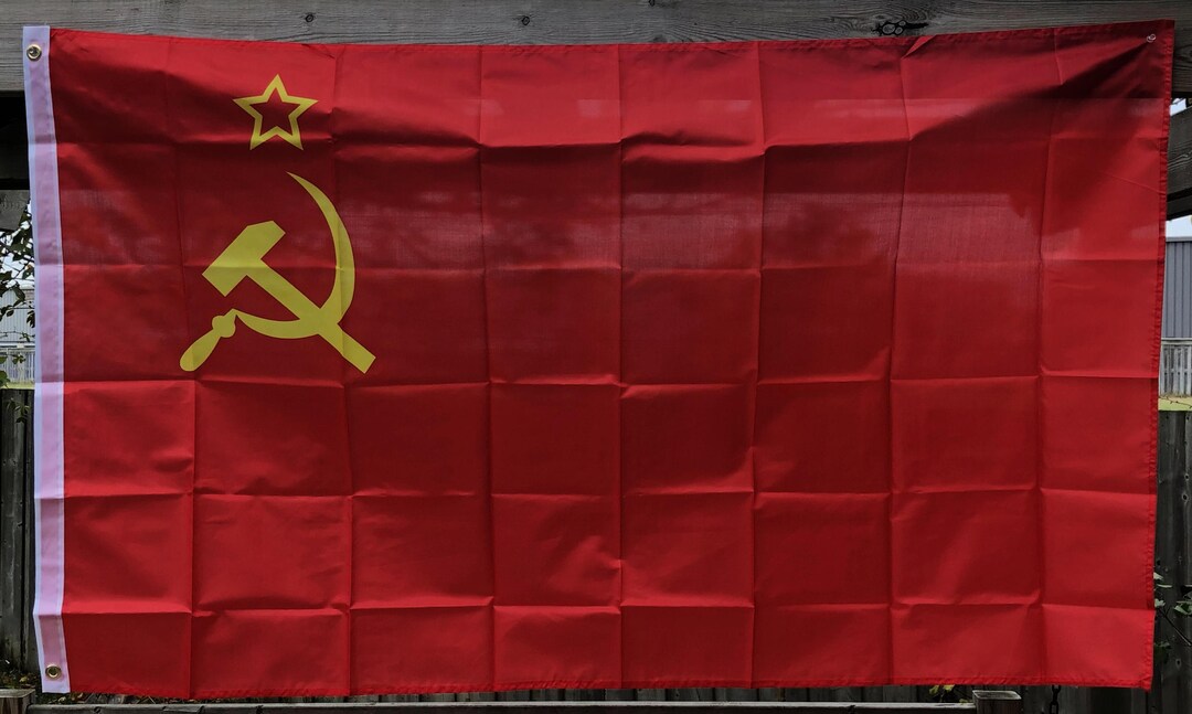 USSR CCCP Soviet Flag Ww2 Russia War Ukraine Communist Polyester Flag ...