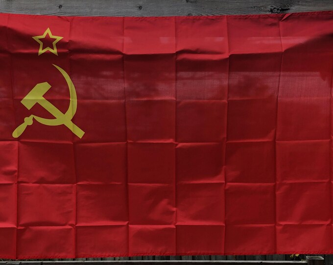 USSR CCCP Soviet Flag Ww2 Russia War Ukraine Communist Polyester Flag ...