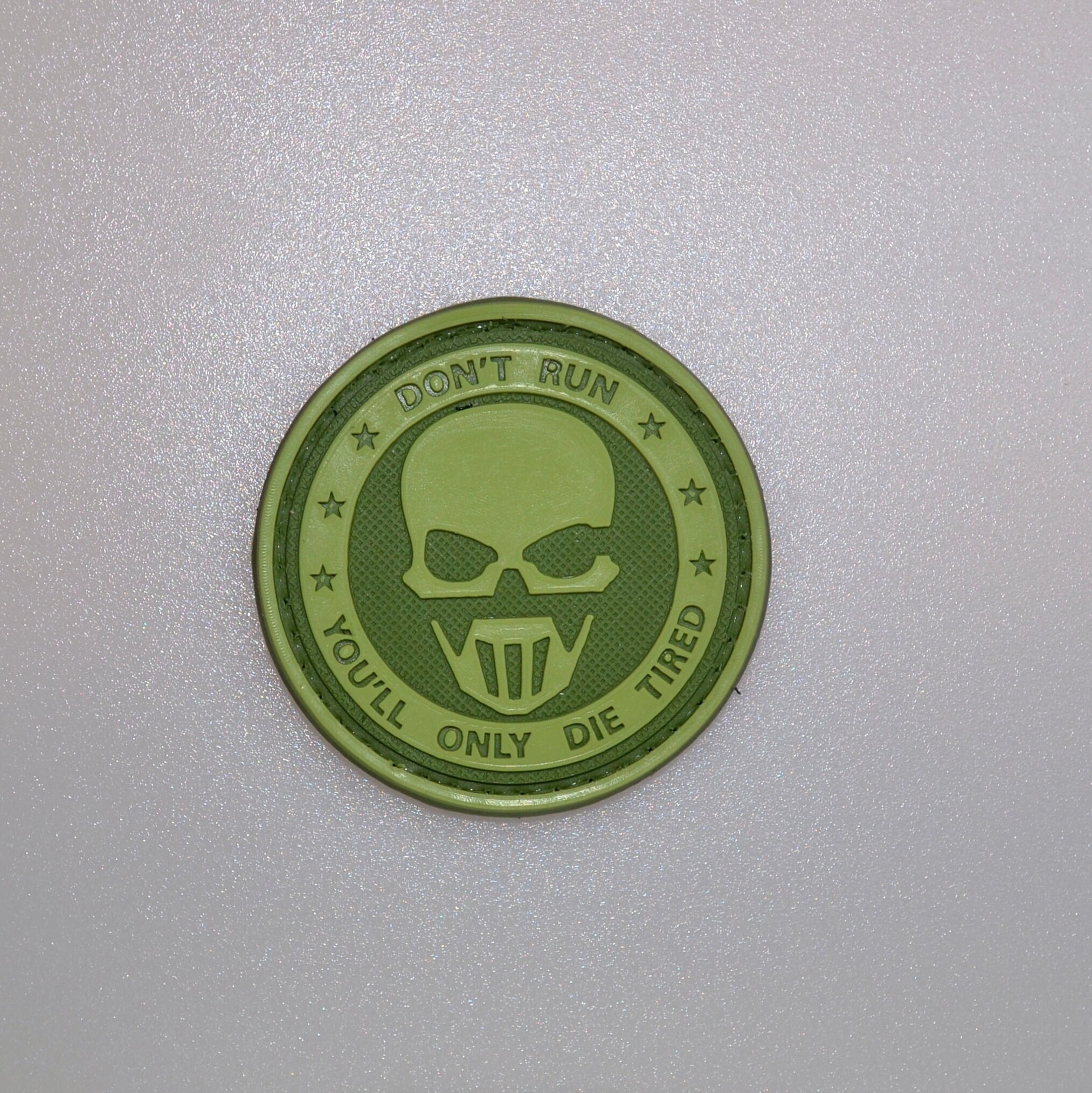 DON'T RUN You'll Only Die Tired Pvc Patch Morale Funny Army Force ...