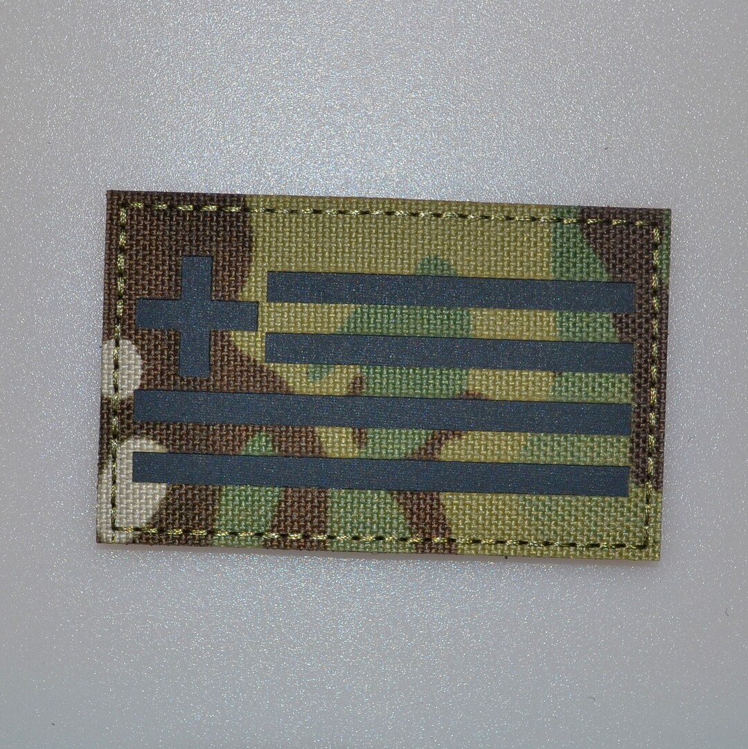 Laser Cut Cordura Hellenic Republic Greece Flag Elefthería í Thánatos ...