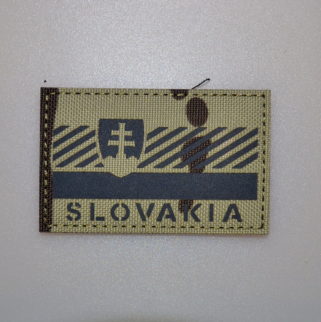 Laser Cut Cordura Slovak Republic Flag Slovakia Slovenská Republika Camo Tactical Patch Morale ...
