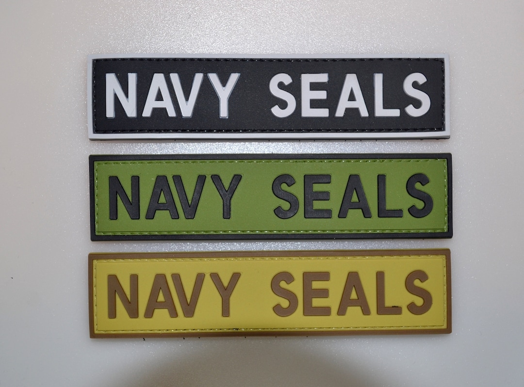 NAVYSEALS Force Combat Tab PVC Patch Swat Tactical Patrol Morale Police Rubber Uniform Border ...