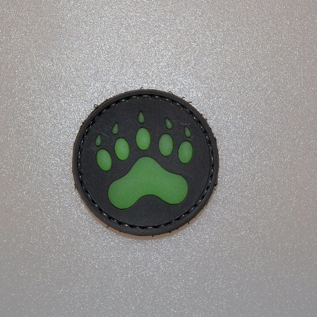 Bear Claw Paw Grizzly Pvc Patch Morale Funny Army Force Uniform Bag ...