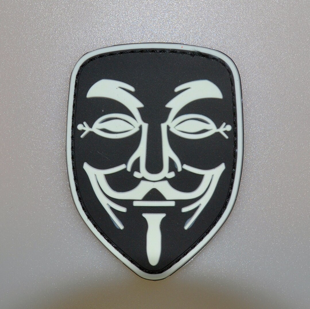 The Guy Fawkes Mask Vendetta Anonymous Nebunu Weed Pvc Patch Swat ...