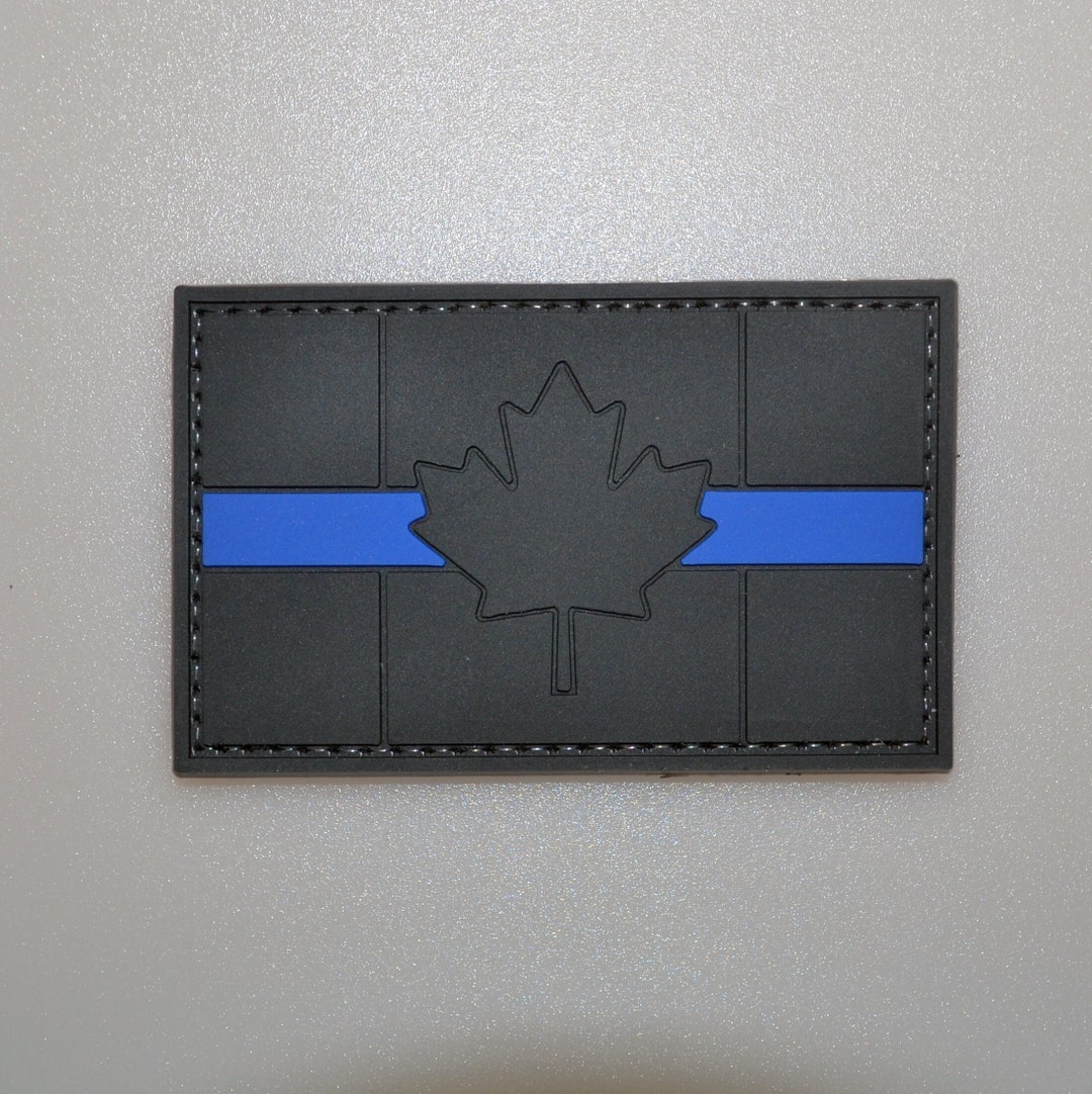 BLUE LINE Canada Canadian Flag PVC Patch Lives Matter Swat Tactical ...