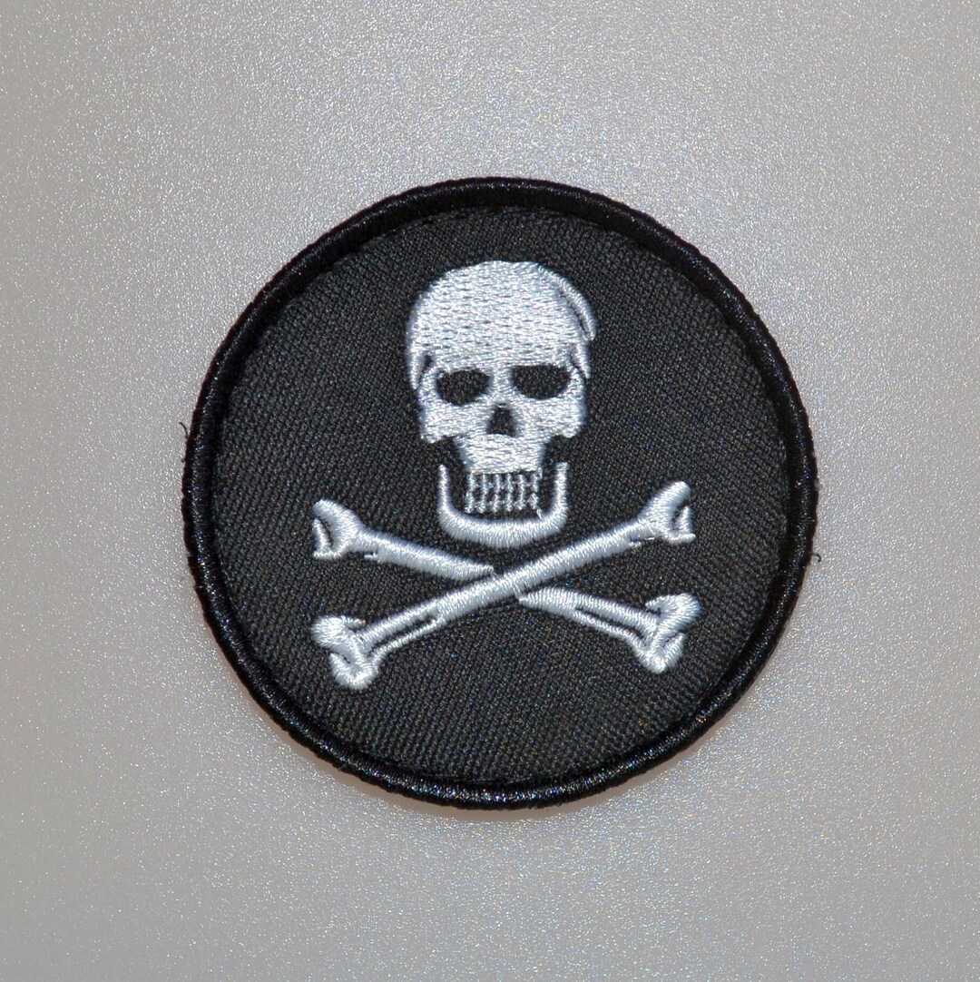Embroidered JOLLY ROGER Pirate Patch Morale Army Force Uniform Bag Ifak ...
