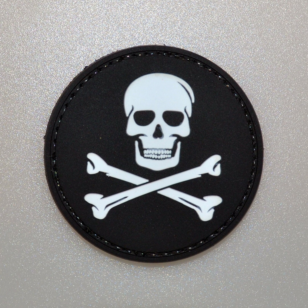 Pvc JOLLY ROGER Pirate Patch Morale Army Force Uniform Bag Ifak Airsoft Rubber Uniform Plate ...