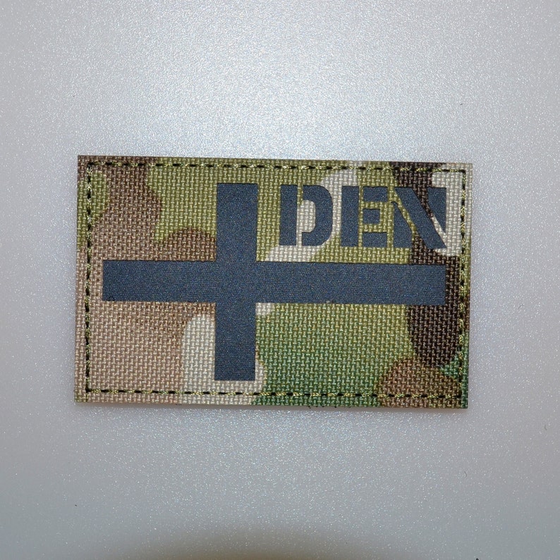 Laser Cut Cordura Denmark Danmark Flag Dannebrog Camo Tactical Patch Morale Badge Ir Vest Helmet ...
