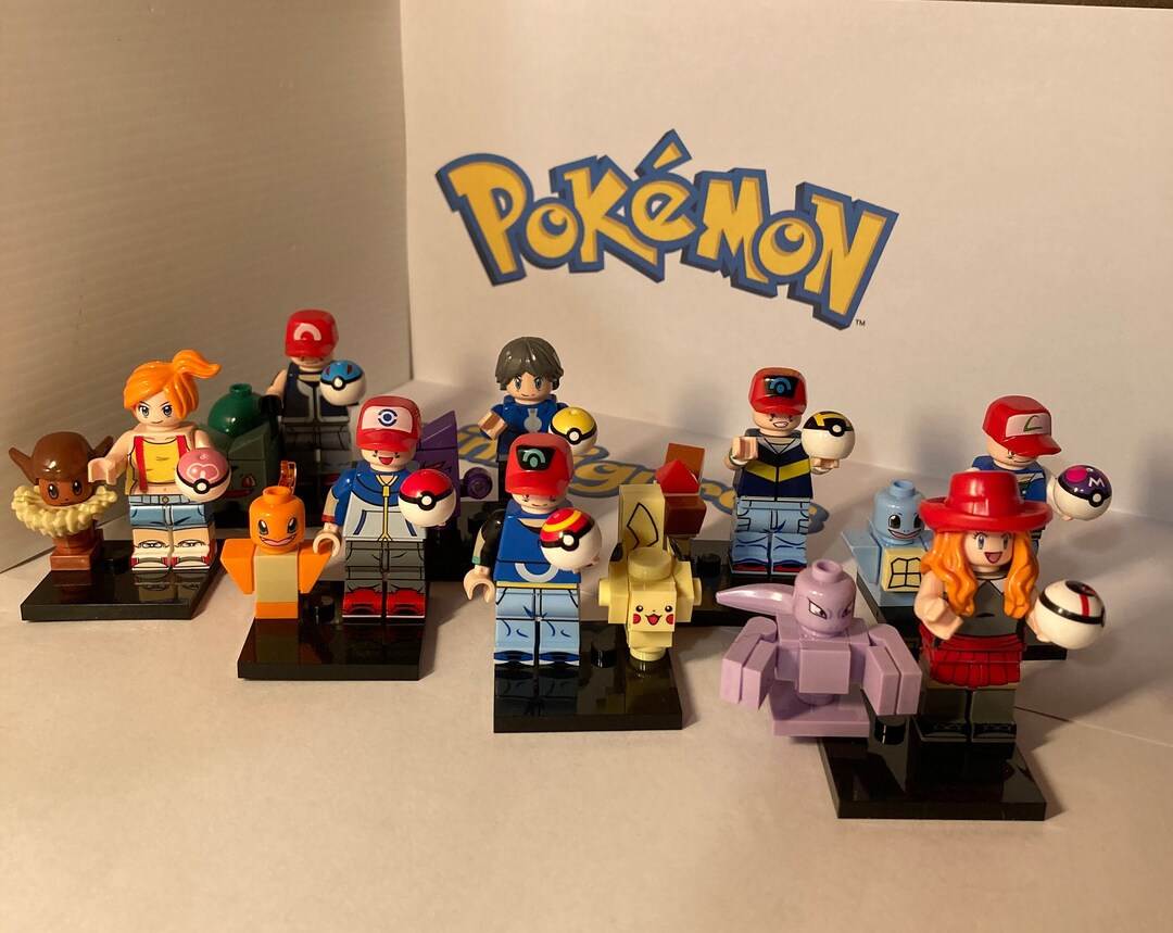 16pcs Pokemon Minifigure Custom Ash Pikachu Charmander - Etsy UK