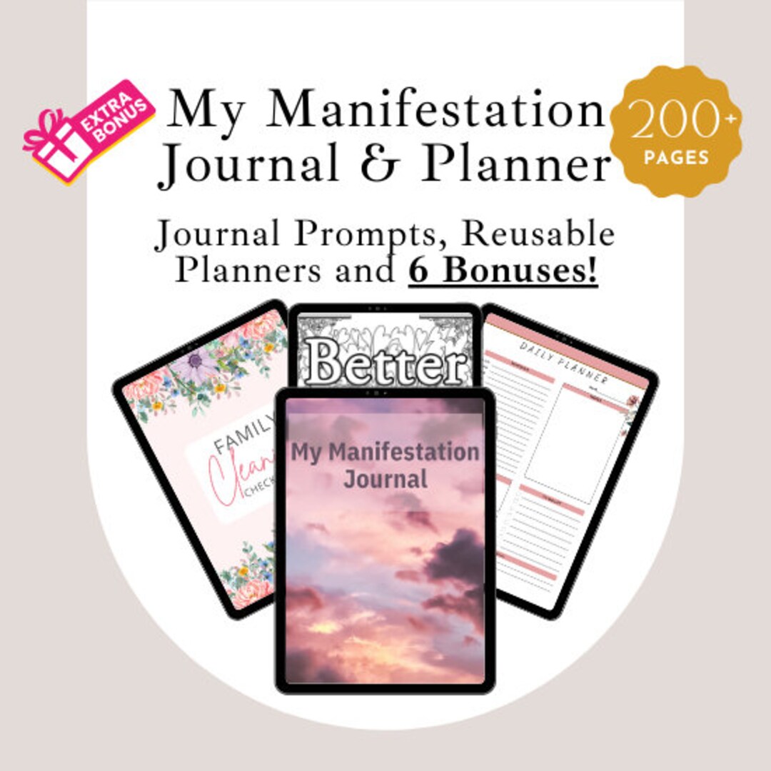 Manifestation Journal & Planner Prompts, Checklists, Coloring ...