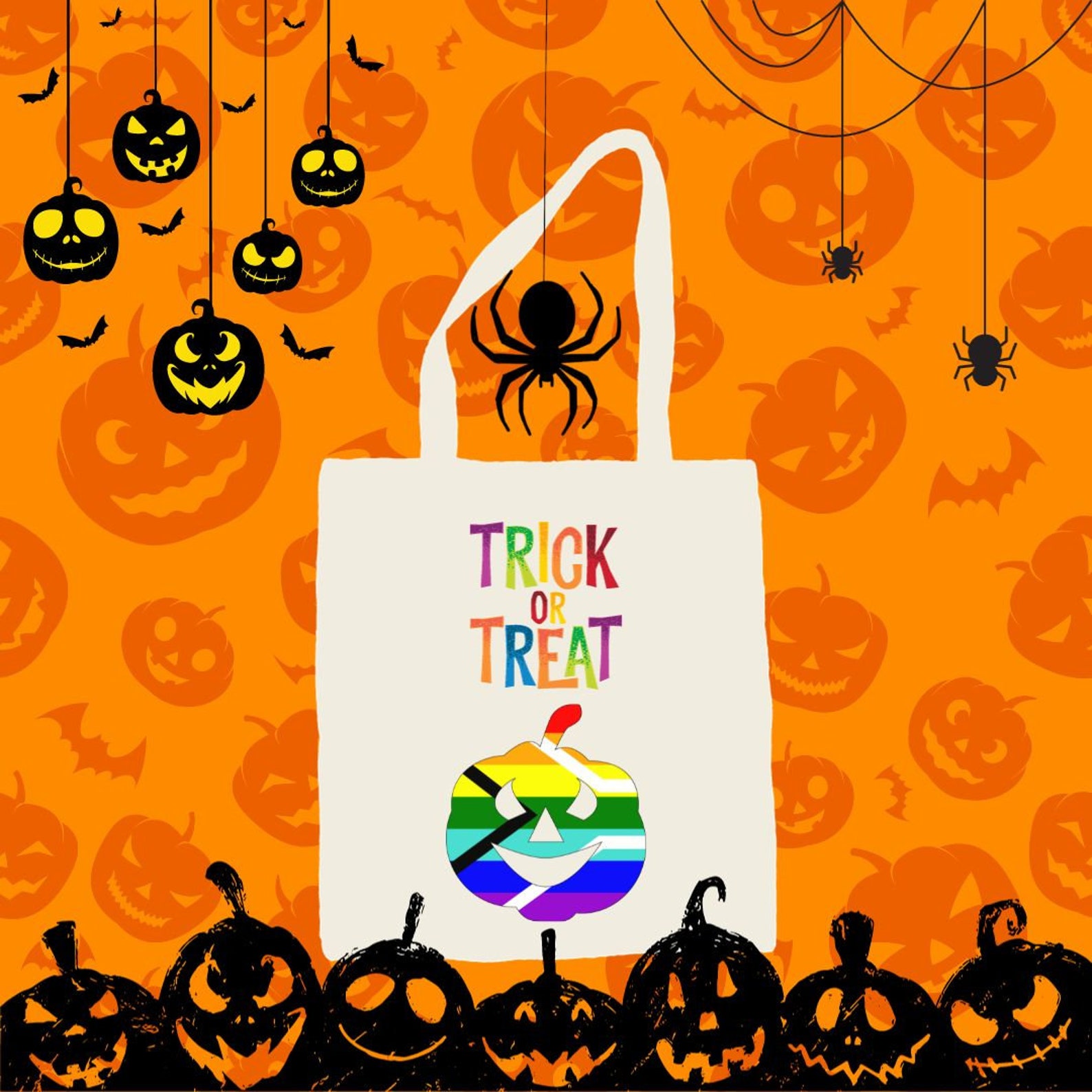 Pumpkin Lgbtiqa Svg, Gay Halloween SVG, Spooky and Proud Svg, LGBT ...