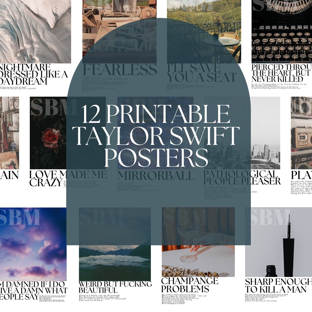 12 Printable Taylor Swift Posters - Etsy