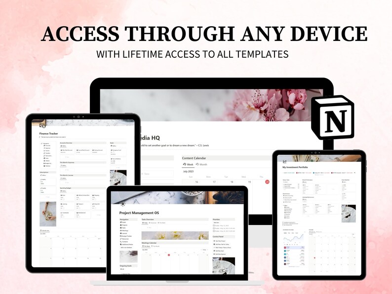 Notion Template Bundle Notion Template for Project Management Notion Content Planner Notion ...