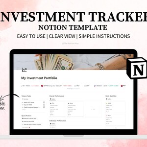Notion Template Investment Tracker Stock Market Notion Dashboard Notion Template Stock Market ...