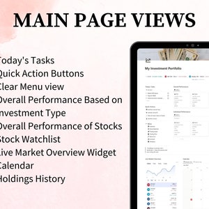 Notion Template Investment Tracker Stock Market Notion Dashboard Notion ...