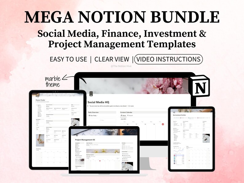Notion Template Bundle Notion Template for Project Management Notion ...