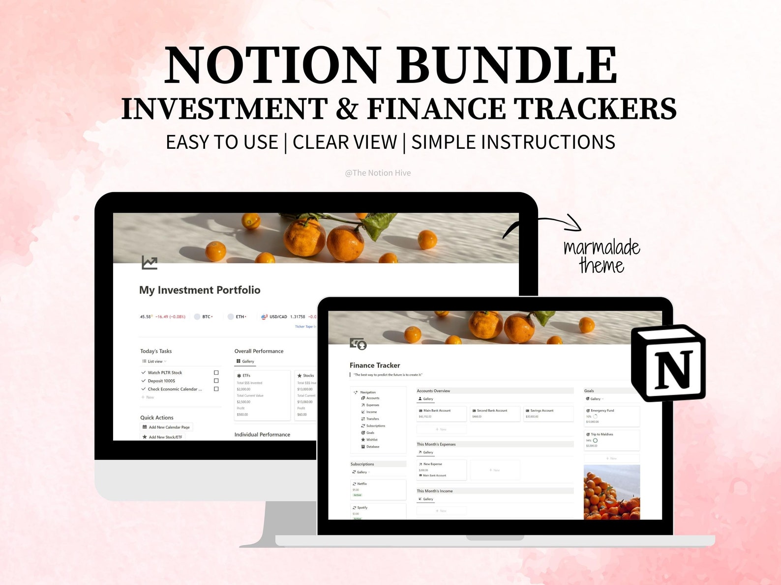 Notion Template Bundle Notion Template for Finance & Investing Notion Investment Tracker Notion ...