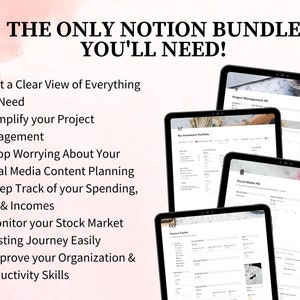 Notion Template Bundle Notion Template for Project Management Notion Content Planner Notion ...
