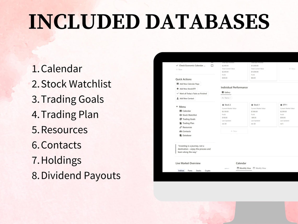 Notion Template Investment Tracker Stock Market Notion Dashboard Notion ...