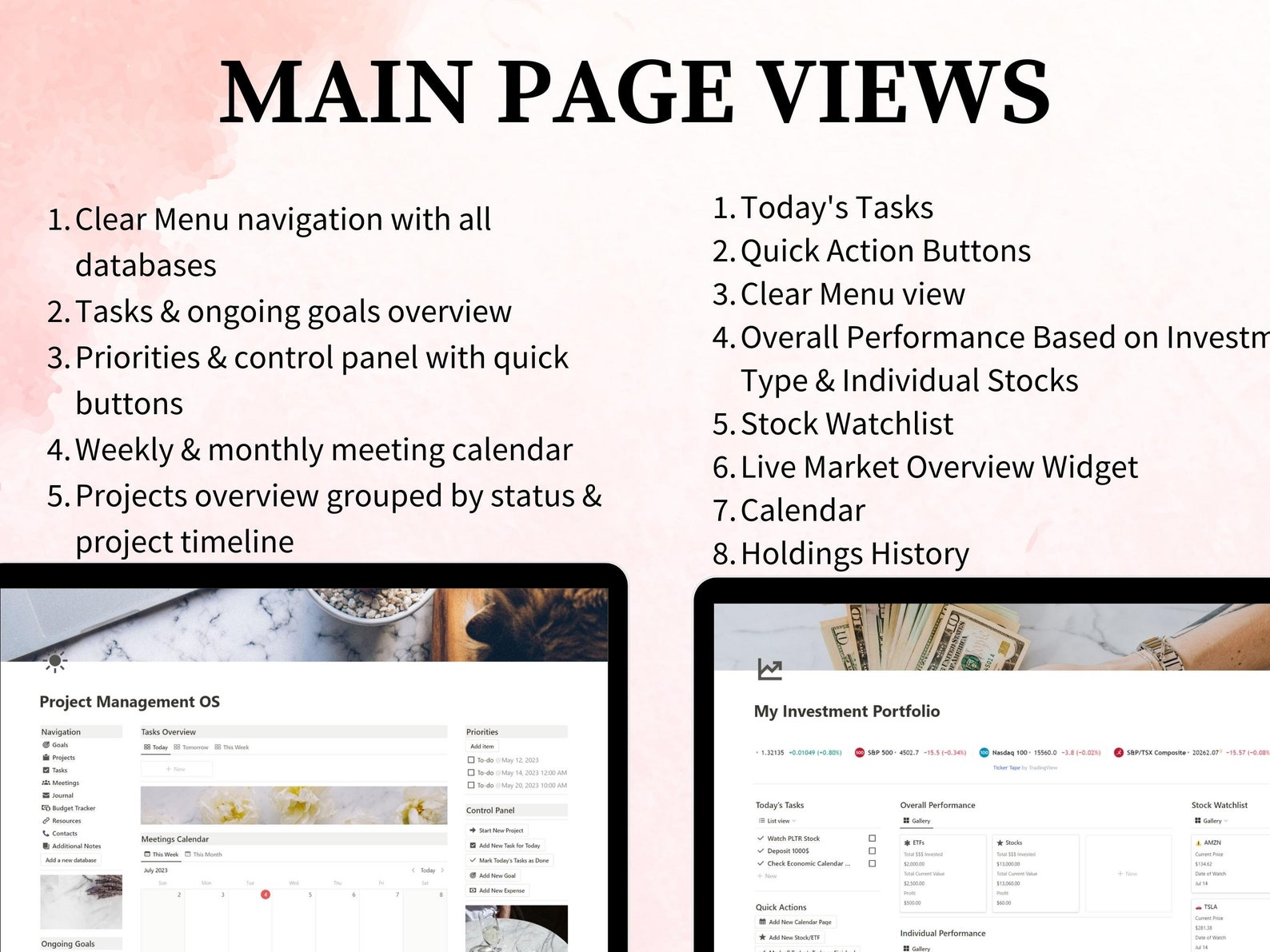 Notion Template Bundle Notion Template for Project Management Notion Content Planner Notion ...