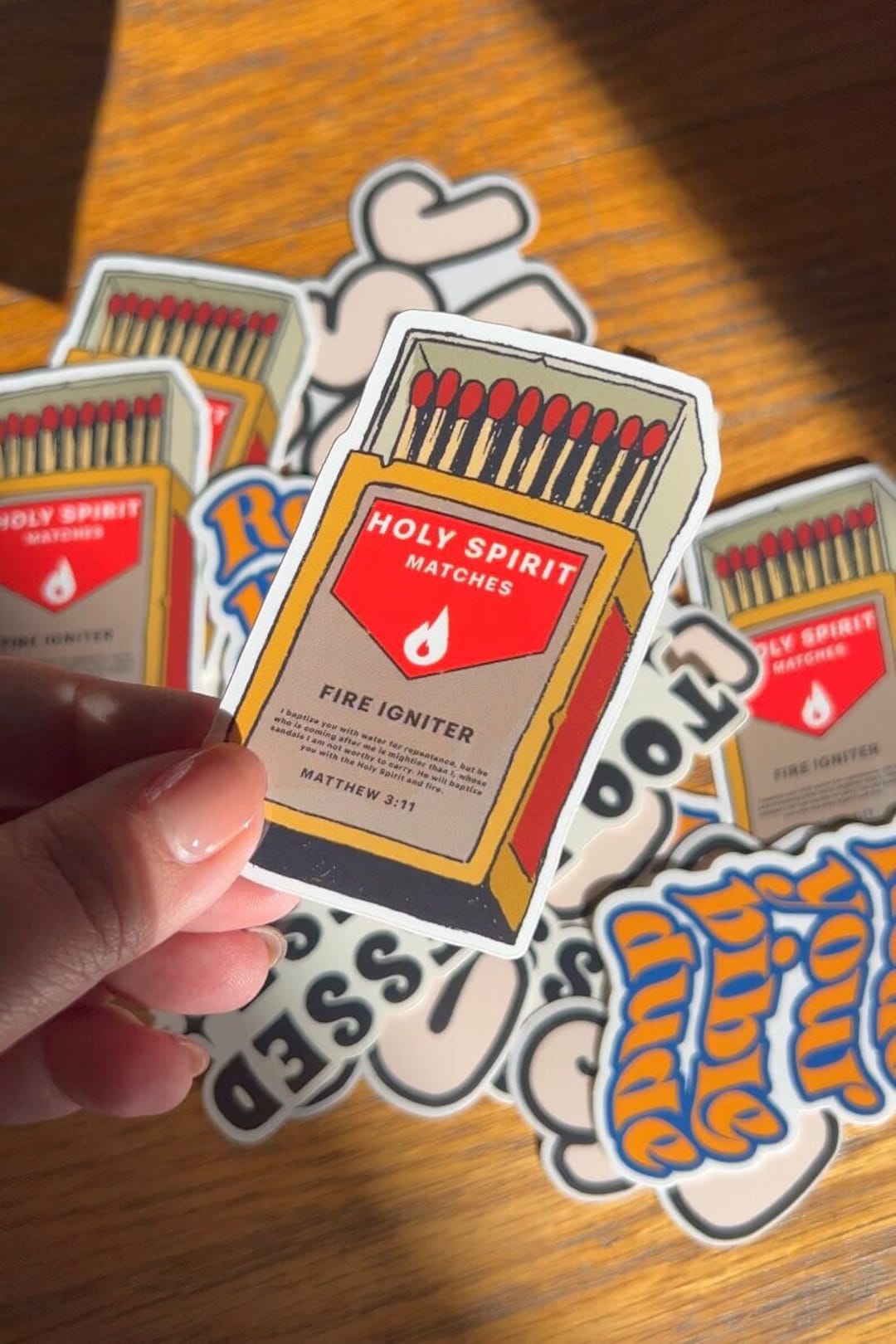 Matchbox Sticker | Holy Spirit | Bible Stickers | Faith Stickers ...