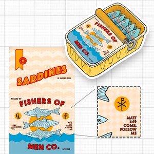 Sardines Fishers of Men Sticker | Holy Spirit | Bible Stickers | Faith ...