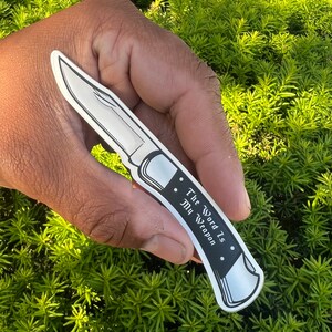 Knife Sticker | the Word is My Weapon | Bible Stickers | Faith Stickers ...