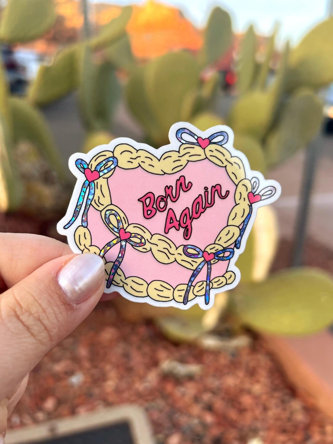 Born Again Cake Sticker | Waterproof Christian Sticker - Etsy